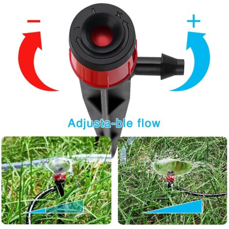 50 Pièces Goutteur Irrigation Réglable, 360 Degrés Micro Asperseur ...