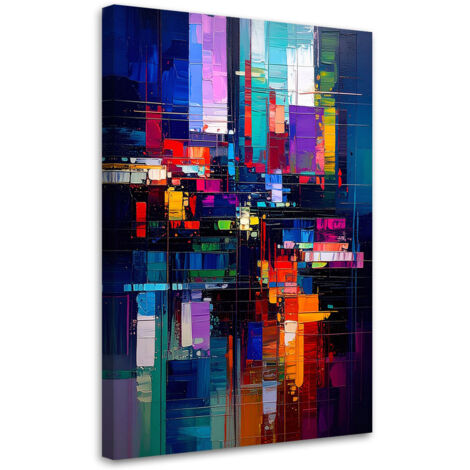 Tableau déco Effet de peinture abstrait coloré 60x90