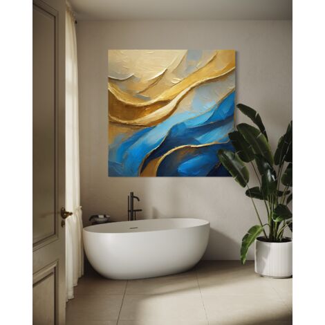 Cadre déco Vagues Abstraites Boho 50x50