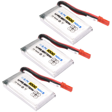 Batterie LiPo Rechargeable 3.7V 1000mAh 25C avec Connecteur JST pour ...