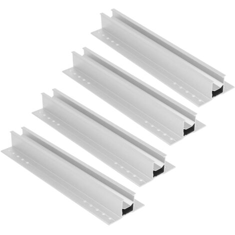 Support panneau solaire anti-corrosion fixation toit alu kit de 4 rails ...