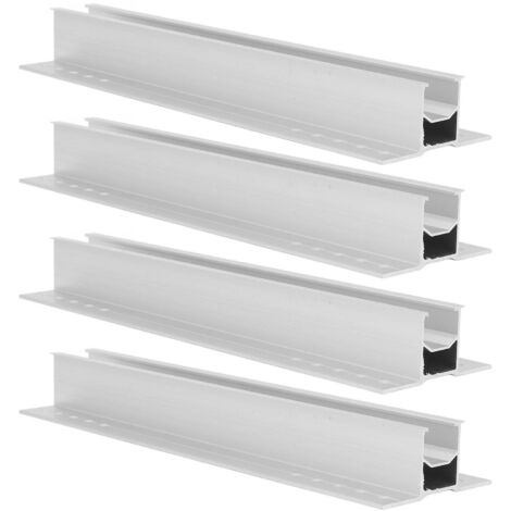 Support panneau solaire anti-corrosion fixation toit alu kit de 4 rails ...