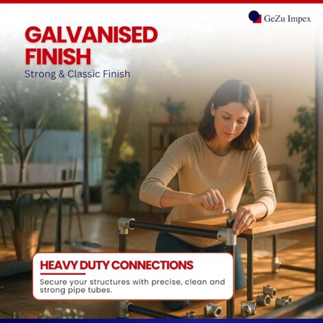 GeZu Impex Tube en Acier Ø 27 mm x 2000 mm Tuyau en Acier Galvanisé à ...