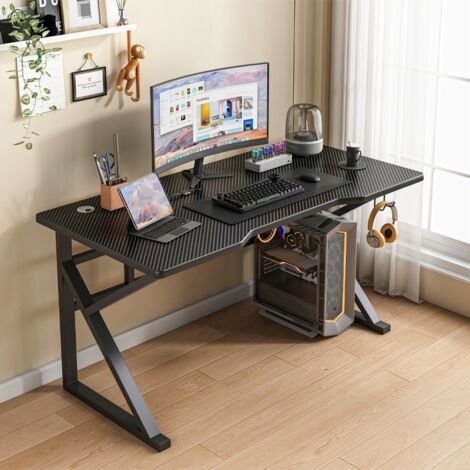 Gaming-Schreibtisch Tisch für Gamer modern Computer schwarz Loft 120 cm