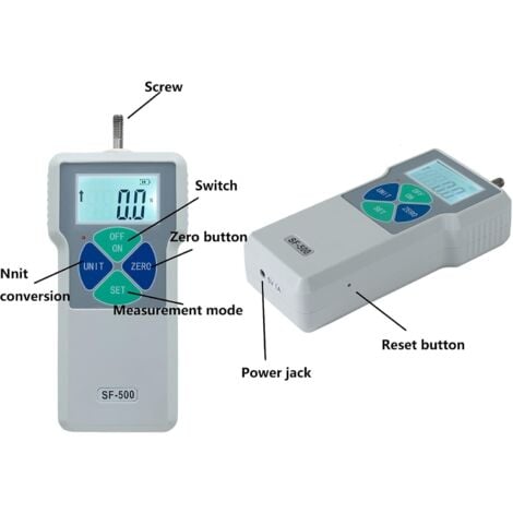 SF-500 Mesureur de Force Numérique/Jauge de Force push-pull Dynamomètre ...