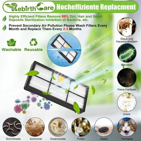 Rebirthcare Kit Pièces accessoires compatible avec Aspirateur pour ...