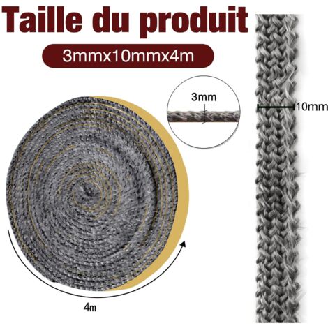 4m Joint Insert Cheminée Autocollant, Joints Fibre de Verre, Joint de ...