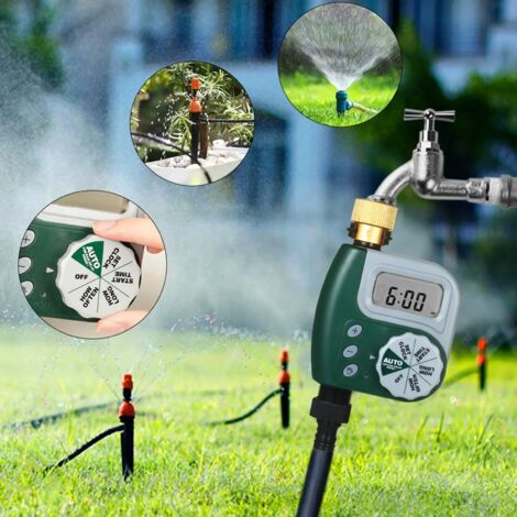 Automatic Water Timer Garden Irrigation Filter Connection ON & Off ...
