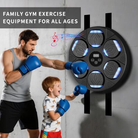 Wall-Mounted Smart Music Boxing Machine with Bluetooth, Punching Pads ...