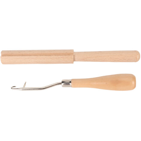 Crochet en Bois Courbé avec Coupe-Fil - Manche Lisse et Solide pour DIY ...