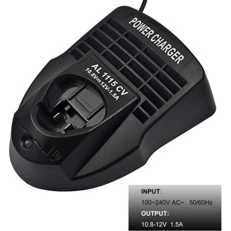 Chargeur de batterie lithium-ion 10.8V-12V 1.5A pour perceuse/visseuse ...