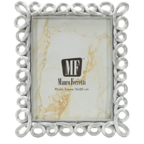 Cadre photo argenté 20,8x25,9 cm format 15x20 design raffiné