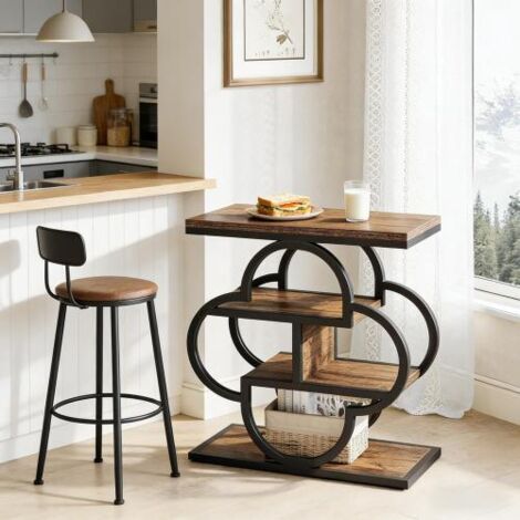 Étagère en bois à 4 niveaux, bout de canapé design unique bois naturel ...