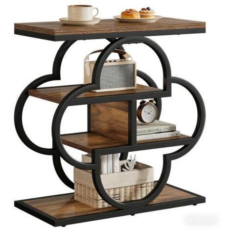 Étagère en bois à 4 niveaux, bout de canapé design unique bois naturel ...