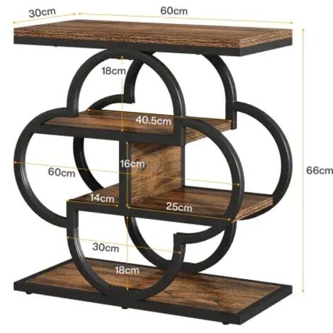 Étagère en bois à 4 niveaux, bout de canapé design unique bois naturel ...