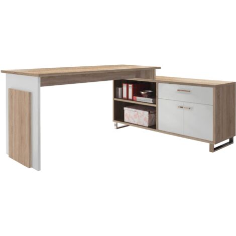 Bureau Klopp - chêne/blanc