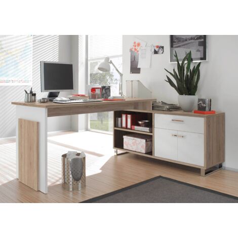Bureau Klopp - chêne/blanc