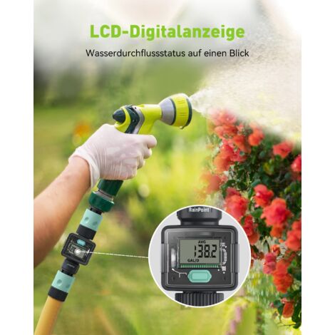 Medidor de agua, práctico reloj de riego para jardín, 4 modos para ...