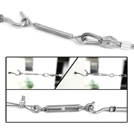 Tensor de cable M6 de 6 piezas, tensor de cable de acero inoxidable 304 ...