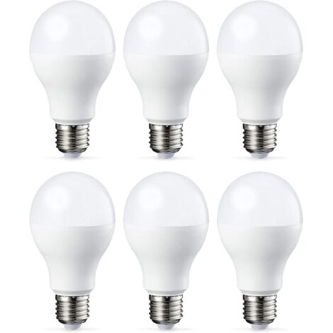 Pack de 6 bombillas LED rosca Edison E27 18W (equivalente a 180W ...