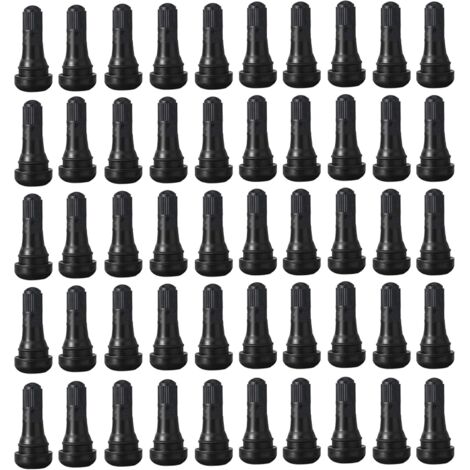Sollbry 50 pièces Valve de Pneu, Voiture Pneu Tubeless Valve Bouchon ...