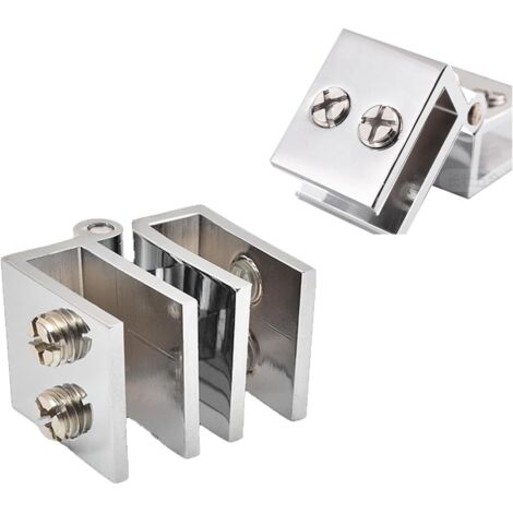 Sollbry 4 clips de porte en verre, Pièces Pince Charnière Verre ...