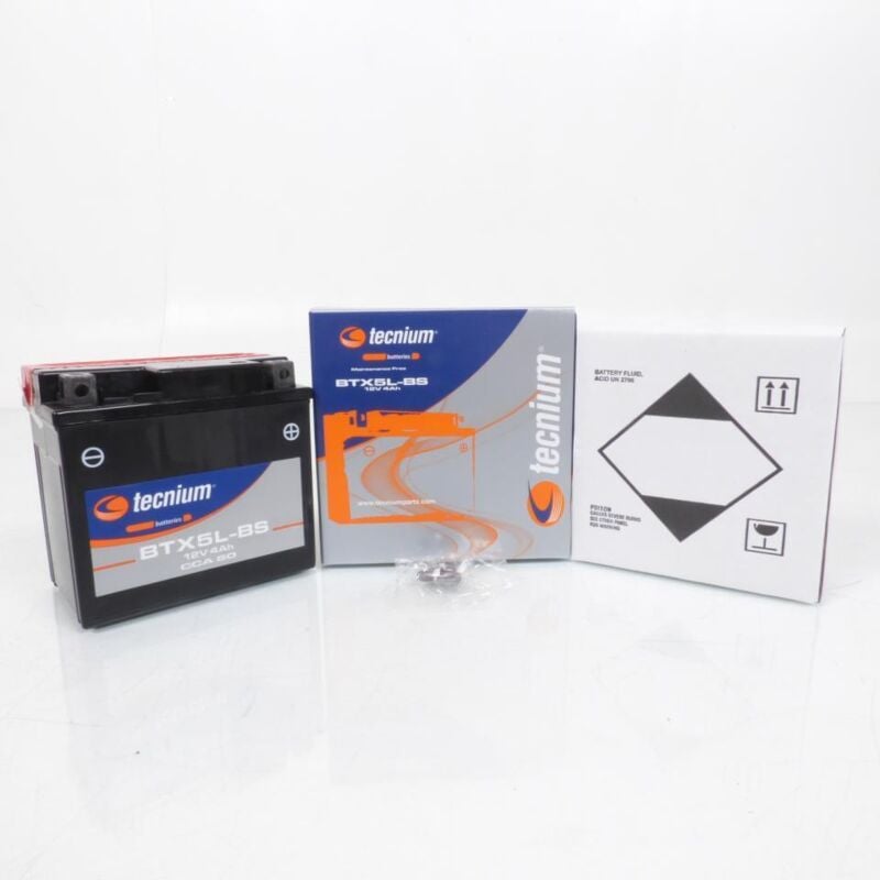 Batterie Tecnium pour Moto Honda 125 Nsr R 1994 à 2002 YTX5L-BS