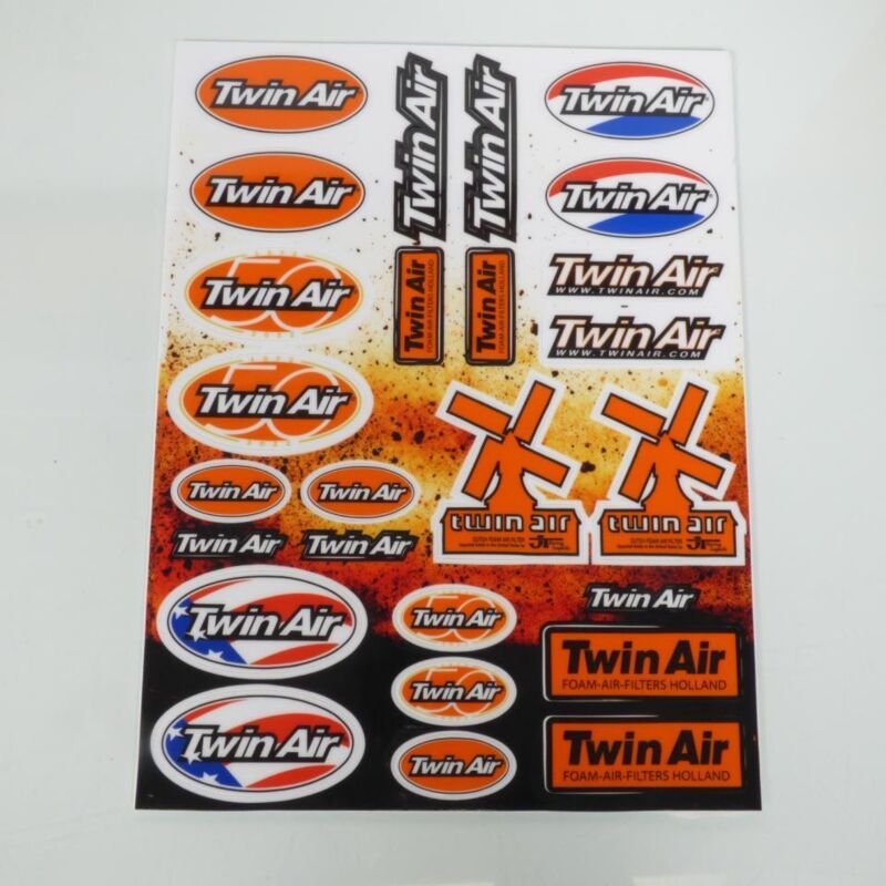 Planche de 26 stickers autocollants Twin Air 2014 ovale pour moto