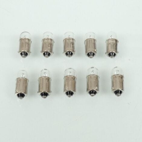 Ampoule RMS 12V 4W BA9S ergot face à face blanche pour moto auto