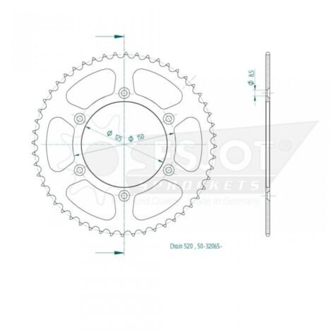 Couronne de transmission Esjot pour Moto KTM 450 Exc Racing 4T 52 dents ...