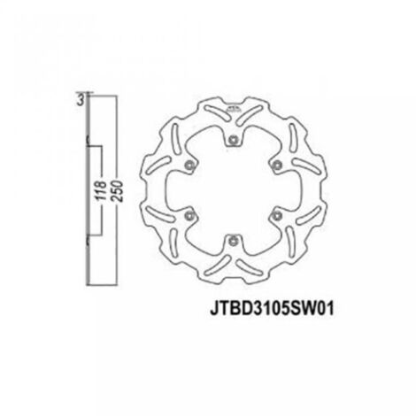 Disque de frein de rechange moto cross Yamaha 450 YZ 2003 JT Braking ...