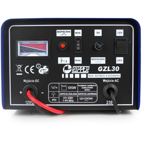 Batterieladegerät 12/24V KFZ PKW Autobatterie ladegerät 7-180Ah 30A mit ...