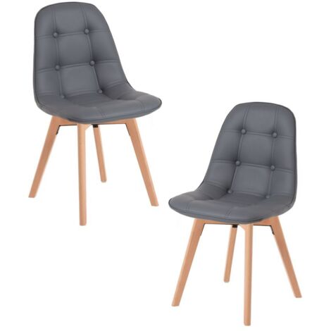 Packs Sillas Comedor - Pack 2 Sillas Vorak - Gris oscuro