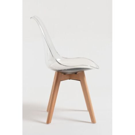 Packs Sillas Comedor - Pack 2 Sillas Synk Transparente Asiento - Blanco