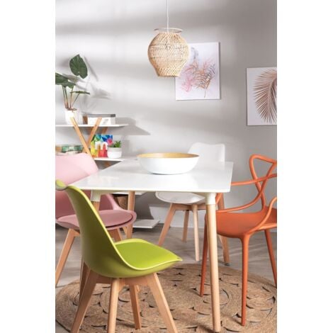 Estilo Nórdico - Mesa Tower Rectangular 140 x 80 cm - Blanco