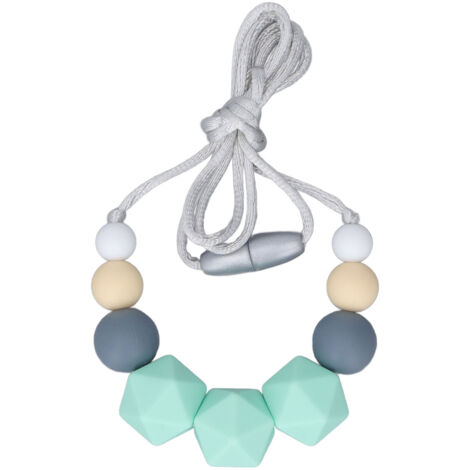Collier de Dentition Bébé Silicone Alimentaire - Jouet Éducatif Doux et ...