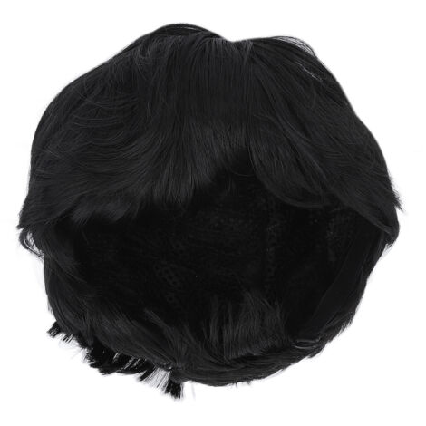 Perruque courte homme noire, naturelle et confortable, style moderne et ...