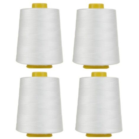 Lot de 4 cônes de fil à coudre en polyester pour surjeteuse 7000m ...
