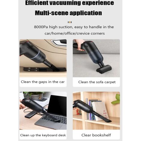 Mini aspirateur électrique Portable sans fil à faible bruit, forte ...