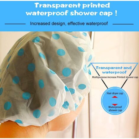 Bonnets de douche élastique douche étanche cap bain cap réutilisable 3 ...