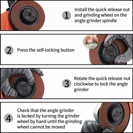 M14 angle grinder quick release nut