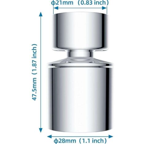 Aérateur de robinet de cuisine 22 mm, économie d'eau, double fonction ...