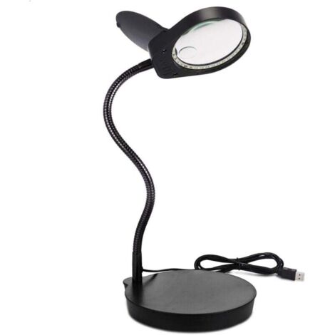 Loupe sur Pied,3X 10x Lampe loupe,loupe eclairante et Support, LED ...