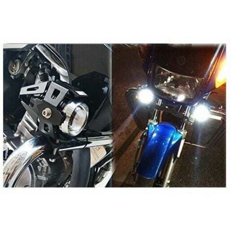 Candyse 2pcs 125W phare de moto Extra LED phare antibrouillard ...