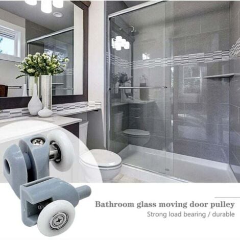 8 Pcs 23mm Galet Rouleau Roulette Roue pour Porte de Douche, Roulettes ...