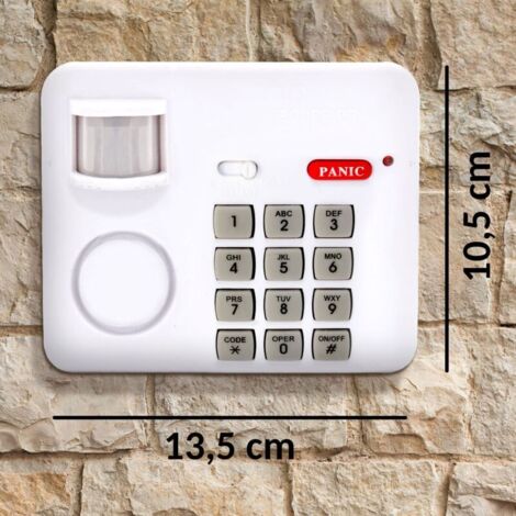 ALOVEZ Alarme Sans Fil, Détecteur Mouvement 100° 5m, Sirène 90 dB ...