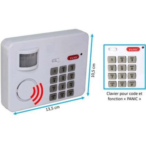 ALOVEZ Alarme Sans Fil, Détecteur Mouvement 100° 5m, Sirène 90 dB ...