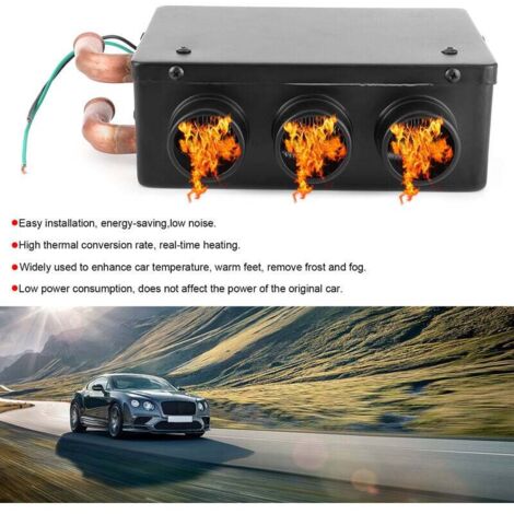 Chauffage de voiture 12V 50W avec 3 trous, chauffage rapide pour l ...