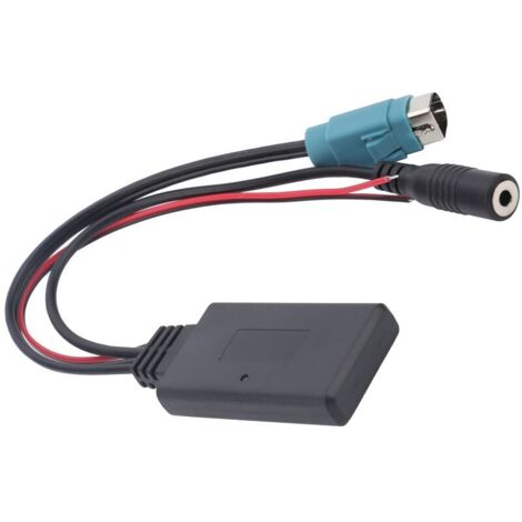 Kit Voiture Bluetooth 5.0 Adaptateur AUX avec Câblage de Microphone de ...
