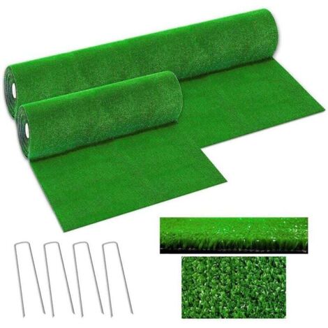 Tapis de Gazon Artificiel, Réaliste en Tissu Non Tissé Pelouse ...